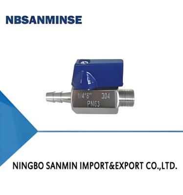 China Ball Valve 1/8'' 1/4'' 3/8'' 1/2'' 3/4'' Inch Mini Pneumatic Air Valve M/M ss304 ss316 for sale