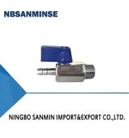 China Ball Valve 1/8'' 1/4'' 3/8'' 1/2'' 3/4'' Inch Mini Pneumatic Air Valve M/M ss304 ss316 for sale