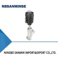 China Pneumatically operated 2/2 way angle seat valve CLASSIC  Stainless steel body with PA actuator for sale