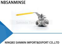 China 3 Way Hydraulic Ball Valve 1 Inch 1000psi WOG CF8M3K-1 Stainless Steel SS316 Oil And Gas Pipe Line for sale