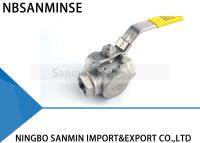 China 3 Way Hydraulic Ball Valve 1 Inch 1000psi WOG CF8M3K-1 Stainless Steel SS316 Oil And Gas Pipe Line for sale