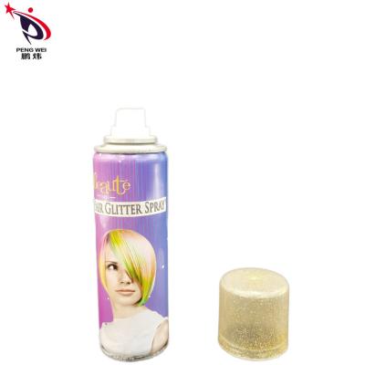 China 200ml Harmless Hair Glitter Spray Gold Color Nontoxic Durable for sale