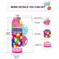 China Non Corrosive Balloon Shine Spray Transparent Color Anti Oxidation for sale