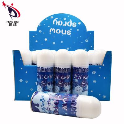 China Eco Friendly EN71 Non Toxic Snow Spray Custom Party Foam gas propellant 52*128MM for sale