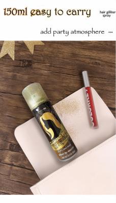 China Good Fragrance Halloween Glitter Hair Spray 150ml Dye Shine Hair Color Spray for sale