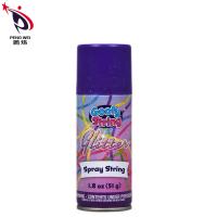 China Multi-color wedding birthday party festival christmas party hand spray crazy ribbon silly string spray for sale