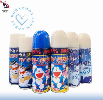 China 250ml Multi Color Doraemon Artificial Snow Spray Christmas Wedding Party Recreation for sale