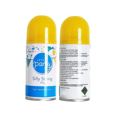 China Christmas Parties Silly String Spray Non Flammable Carnival Color 250ml for sale