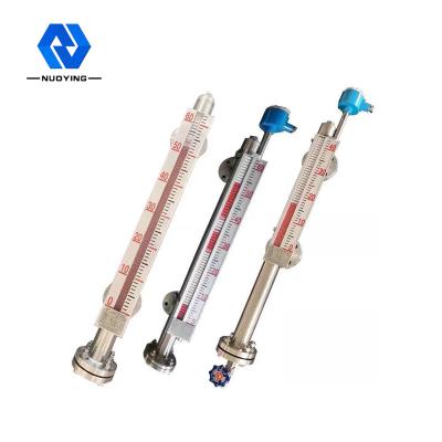 China 4-20mA Magnetic Flap Level Gauge Glass Tube Float Liquid Level Measuring Instrument with SIL and CE Certificates for sale