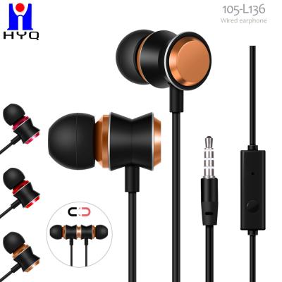 China 3.5mm Magnetic Metal Earbuds In Ear MFi Certified Wired Earphone 1.2m Cable for Sports Workout for sale