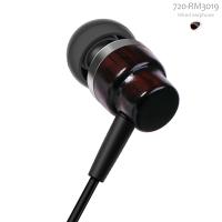 China Wooden Wired In Ear Earphones with Microphone Volume Control 3.5mm 10mm Driver for sale