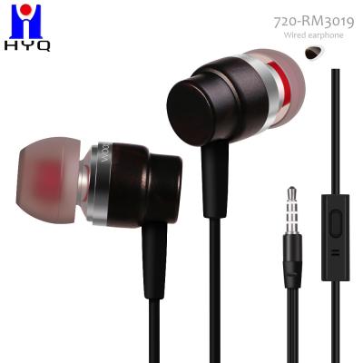 China 3.5mm Metal Wired Earphones 120cm In Ear Stereo Bass Headset with Microphone for sale