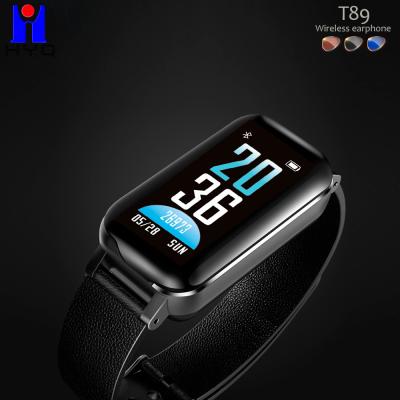 China 0.96 TFT Smartwatch with 35mAh TWS Bluetooth Earbuds Fitness Tracker IPX7 Waterproof for sale