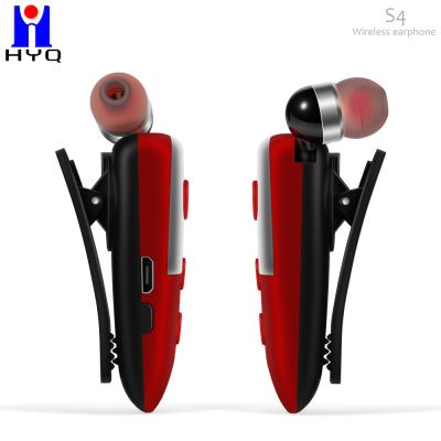 China Bluetooth 5.0 Mono Earbud Retractable Headset with Mic 14H Talk Time 10m Range for sale