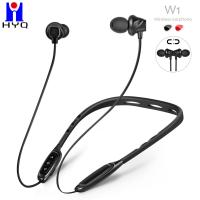 China Bluetooth 5.0 Neckband Earphones IPX4 Waterproof Magnetic 230mAh Black Red for sale
