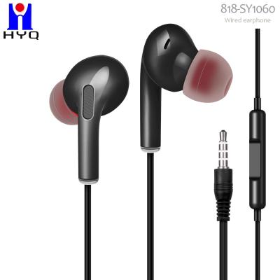 China Plastic Round Cable Noise Cancelling Wired Earphones IPX2 Waterproof 10mm Driver 1.2m Cable for sale