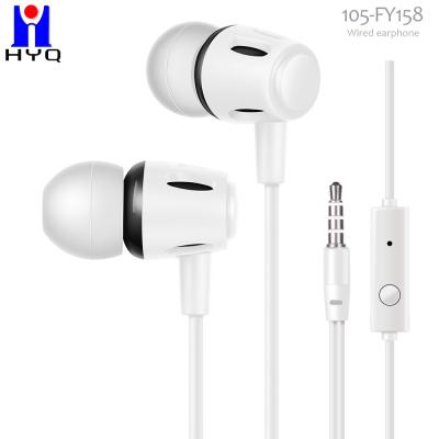 China OEM Wired In Ear Earphones IPX2 TPE Cable with Mic CE FCC RoHS 12 Month Warranty for sale