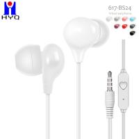 China 120cm Wired In Ear Earphones with Mic 3.5mm Jack 32 Ohm Stereo Earbuds for sale