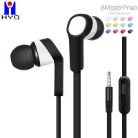 China OEM Plastic Housing Wired In Ear Earphones 32ohm Stereo Sound with Mic 3.5mm Jack for sale