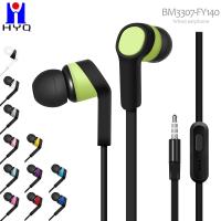 China OEM Plastic Housing Wired In Ear Earphones 32ohm Stereo Sound with Mic 3.5mm Jack for sale