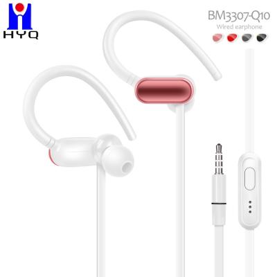 China ABS Plastic Earhook Wired In Ear Earphones 16Ω Anti UV with Mic for Sports for sale