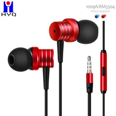 China 1.2m Metal Wired Earphones with Microphone for iPhone 10mm Driver 16 Ohm for sale