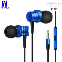 China 1.2m Metal Wired Earphones with Microphone for iPhone 10mm Driver 16 Ohm for sale