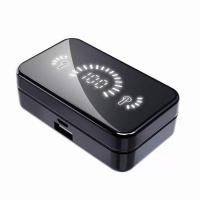 China TWS Bluetooth 5.1 Earbuds with 2000mAh Power Bank Charging Case Digital Display 400mAH for sale