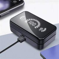 China TWS Bluetooth 5.1 Earbuds with 2000mAh Power Bank Charging Case Digital Display 400mAH for sale