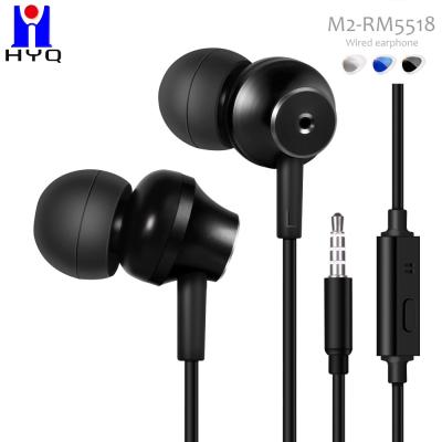 China Wired In Ear Earphones 108dB Sensitivity 10mm Speaker 3.5mm Jack with Microphone for Sports Work for sale