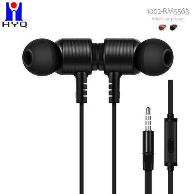 China Black Gold 100db Metal Wired Earphones IPX3 Waterproof 1.2m Cable with Mic for sale