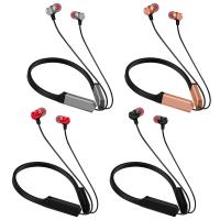 China Winding Preventing 8h Wireless Neckband Earbuds With Silicon Holder for sale