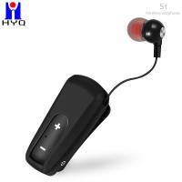 China Collar Clip 10m Retractable Bluetooth Earbuds Dynamic Speaker for sale
