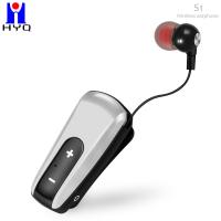 China Collar Clip 10m Retractable Bluetooth Earbuds Dynamic Speaker for sale