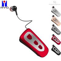 China Bluetooth V5.0 Business Earphone 14h Talk Time Handsfree Retractable Headset with Microphone for sale