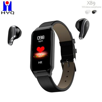 China TWS Bluetooth 5.0 Smartwatch with Wireless Earbuds Fitness Tracker 130mAh for sale