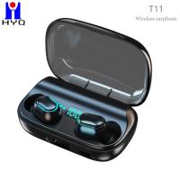 China TWS Bluetooth 5.0 Earbuds with 2500mAh Power Bank Case LED Display for sale