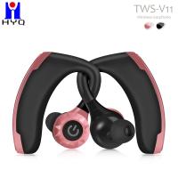 China Black BT5.0 TWS Retractable Bluetooth Earphones 145mAh 6H for Driver Sport for sale