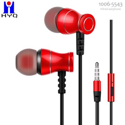 China TPE Round Cable Wired Earphones 1.2m Aluminum Alloy Housing 10mm Speaker Deep Bass for sale