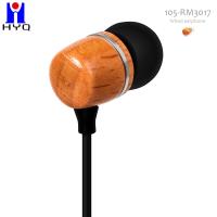 China Wooden Wired In Ear Earbuds 98dB Sensitivity 16 Ohm Impedance Lightweight Music Earphones for sale