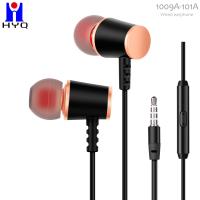 China Wired Bass Earphones 98dB Sensitivity 16 Ohm Impedance 3.5mm Connector Metal Earbuds with Mic for sale