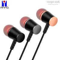 China Wired Bass Earphones 98dB Sensitivity 16 Ohm Impedance 3.5mm Connector Metal Earbuds with Mic for sale