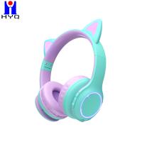 China Bluetooth 5.1 Wireless Gaming Headset 40mm Drivers Stereo Deep Bass with Mic Cat Ears for sale