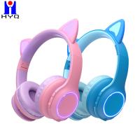 China Bluetooth 5.1 Wireless Gaming Headset 40mm Drivers Stereo Deep Bass with Mic Cat Ears for sale