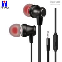 China IPX2 3.5mm Wired Earphone with Microphone Metal Earbuds TPE Flat Cable 10mm Driver 32Ω for sale