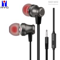 China IPX2 3.5mm Wired Earphone with Microphone Metal Earbuds TPE Flat Cable 10mm Driver 32Ω for sale