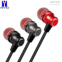 China IPX2 3.5mm Wired Earphone with Microphone Metal Earbuds TPE Flat Cable 10mm Driver 32Ω for sale