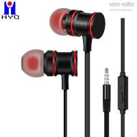 China 3.5mm Wired Metal Earphones with Microphone Super Bass 10mm Driver 1.2m Cable for sale