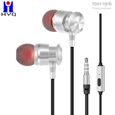 China IPX4 Metal Wired Earphones with Microphone Noise Isolating 3.5mm Jack 10mm Driver 1.2m Cable for sale
