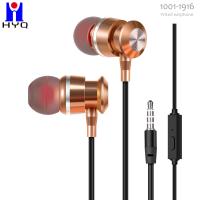 China IPX4 Metal Wired Earphones with Microphone Noise Isolating 3.5mm Jack 10mm Driver 1.2m Cable for sale